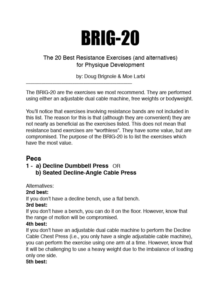 Brig-20 | PDF | Anatomical Terms Of Motion | Weight Training