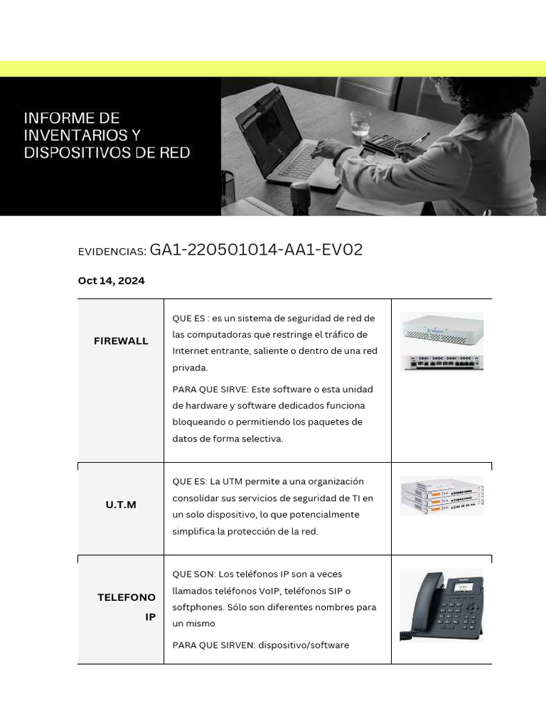 ACTIVIDAD Informe de Inventario y Dispositivos de La Red GA1-220501014-AA1-EV02 | PDF