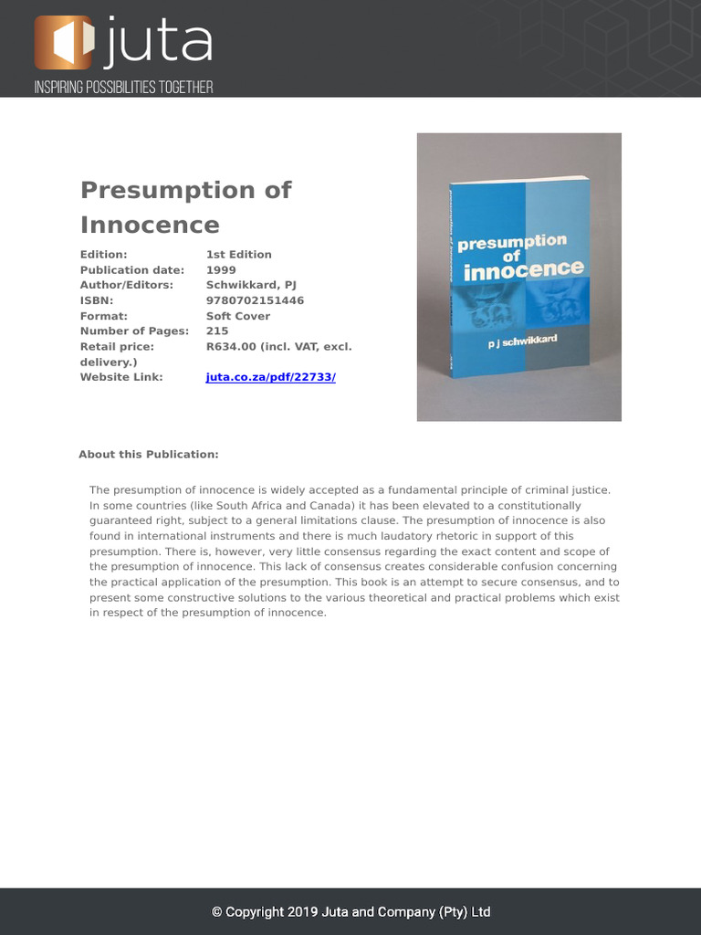 Presumption of Innocence | PDF
