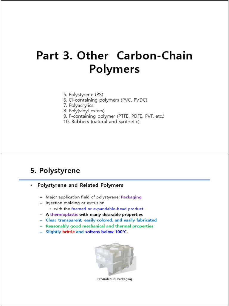 Part-3 Other Carbon-Carbon Polymers | PDF