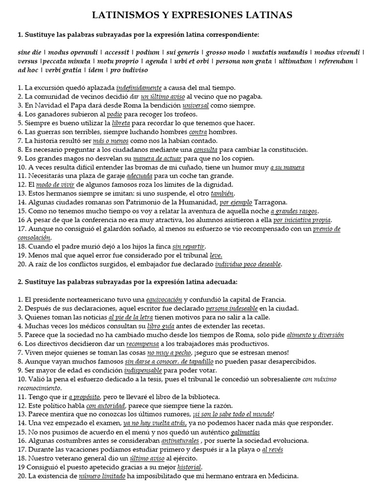 Latinismos CP | PDF | Estudios de idiomas extranjeros | Historia