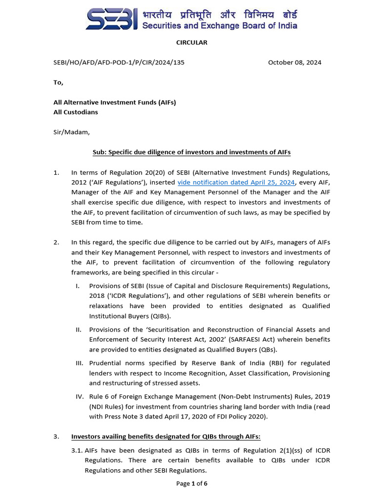 Circular: Vide Notification Dated April 25, 2024 | PDF