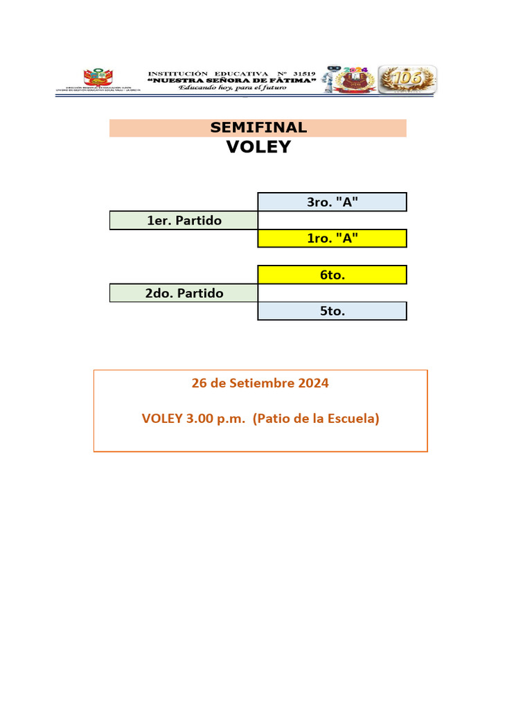 Semifinal Fatima | PDF