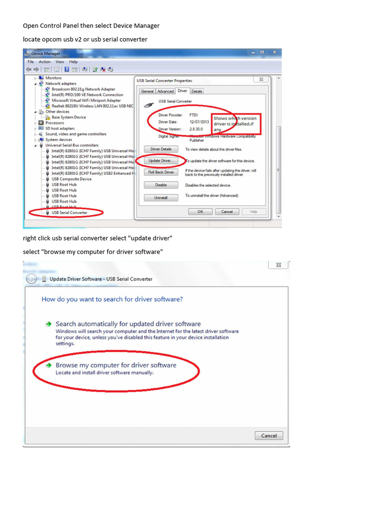 Opcom Manual Driver Install | PDF