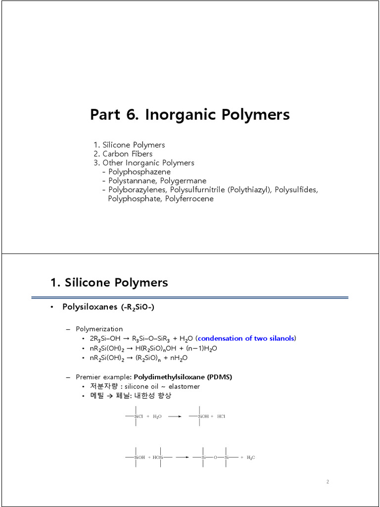 Part-6 Inorganic Polymers | PDF
