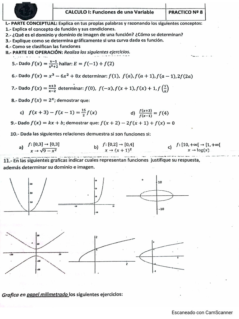 Practica de Funciones | PDF