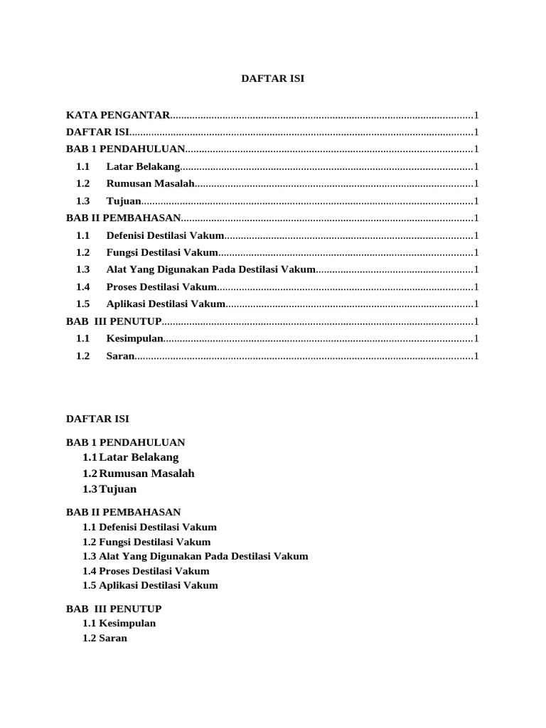 Daftar Isi (Dimas Pangestu) | PDF