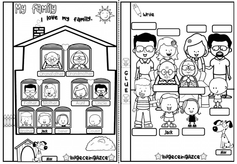 My Family House Craft B W | PDF