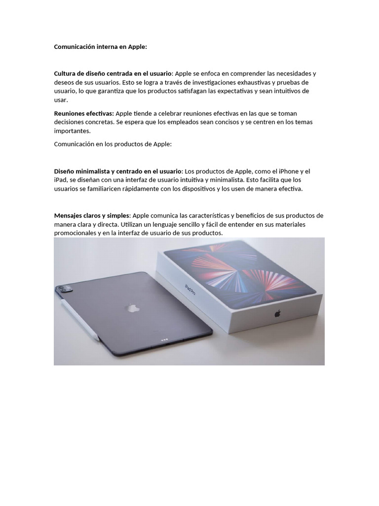 Comunicación Interna en Apple | PDF