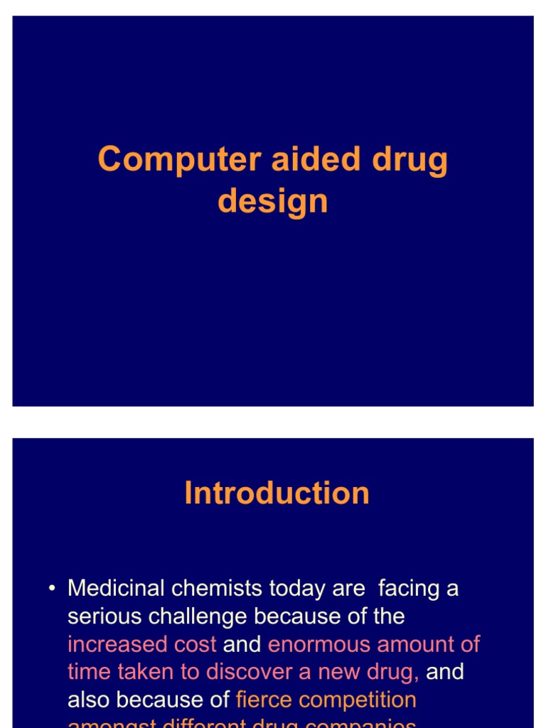 Computer Aided Drug Design | PDF | Drug Design | Quantitative Structure ...