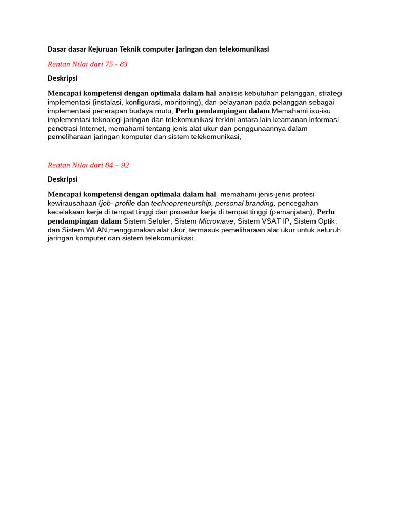 Deskripsi DDK sem 2 KLS X | PDF