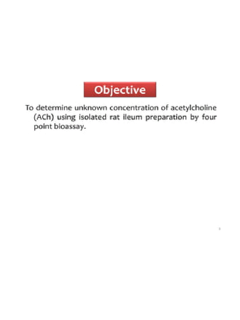 Bioassay of Ach by 4 Point Method | PDF