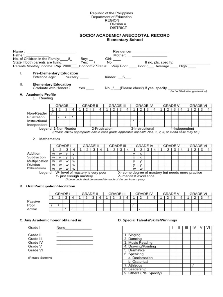 Sample-Anecdotal Record | PDF
