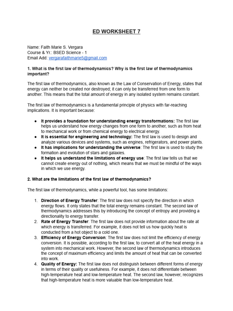 Ed201 Worksheet 7 | PDF