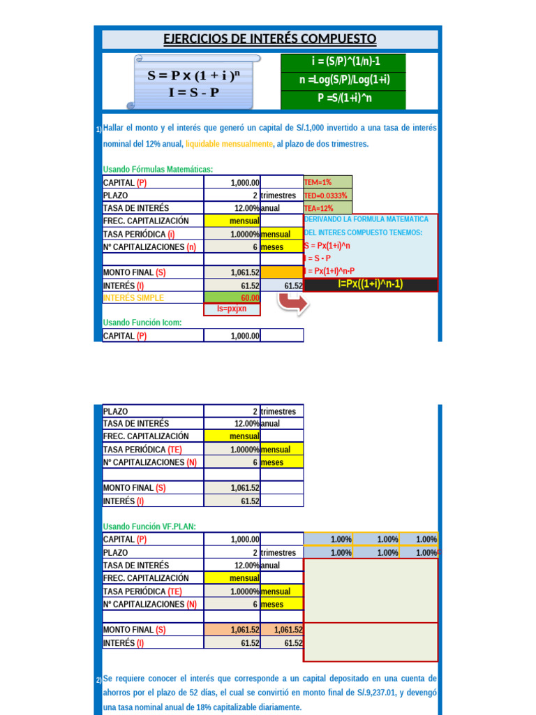 Interes Compuesto | PDF