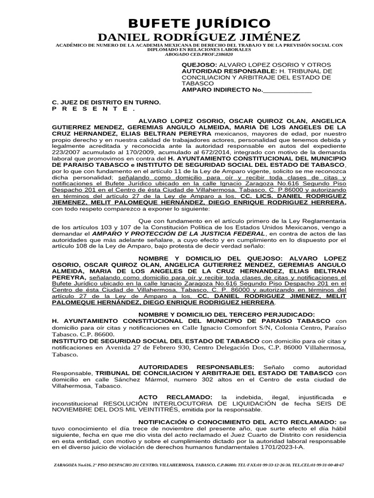 Amparo Alvaro Lopez Planilla (Dic 2023) | PDF