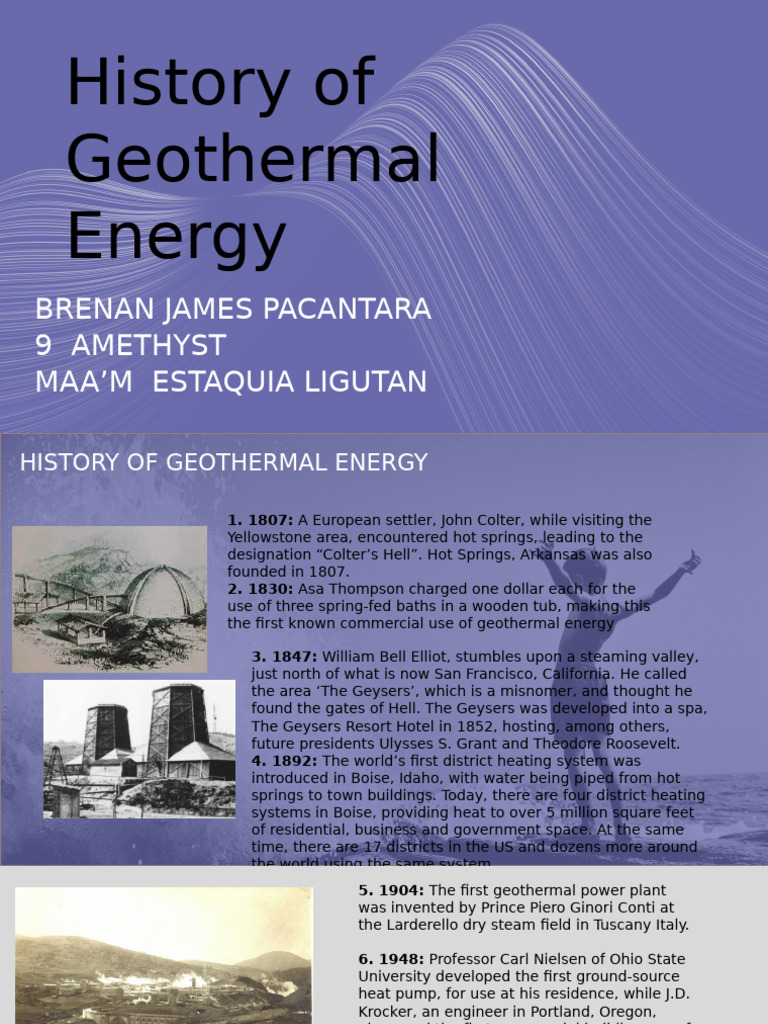 History of Geothermal Energy Development | PDF | Geothermal Energy | Nature