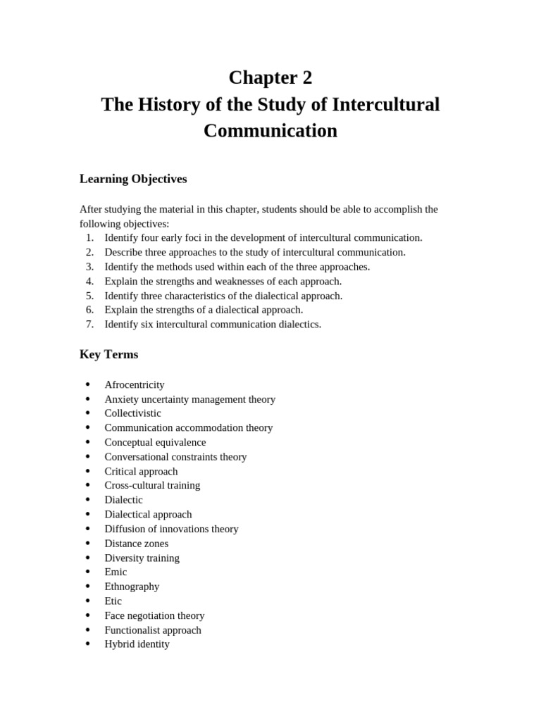 Chapter 2 Outline | PDF