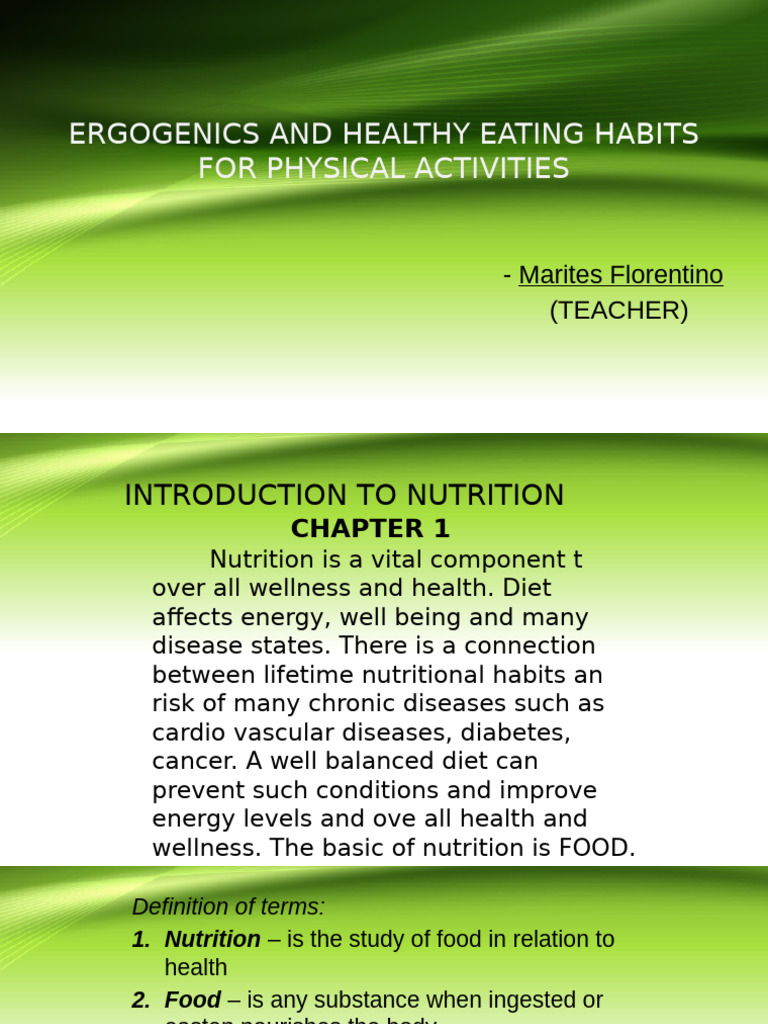 Basic Nutrition Chapter 1 | PDF | Stomach | Nutrition