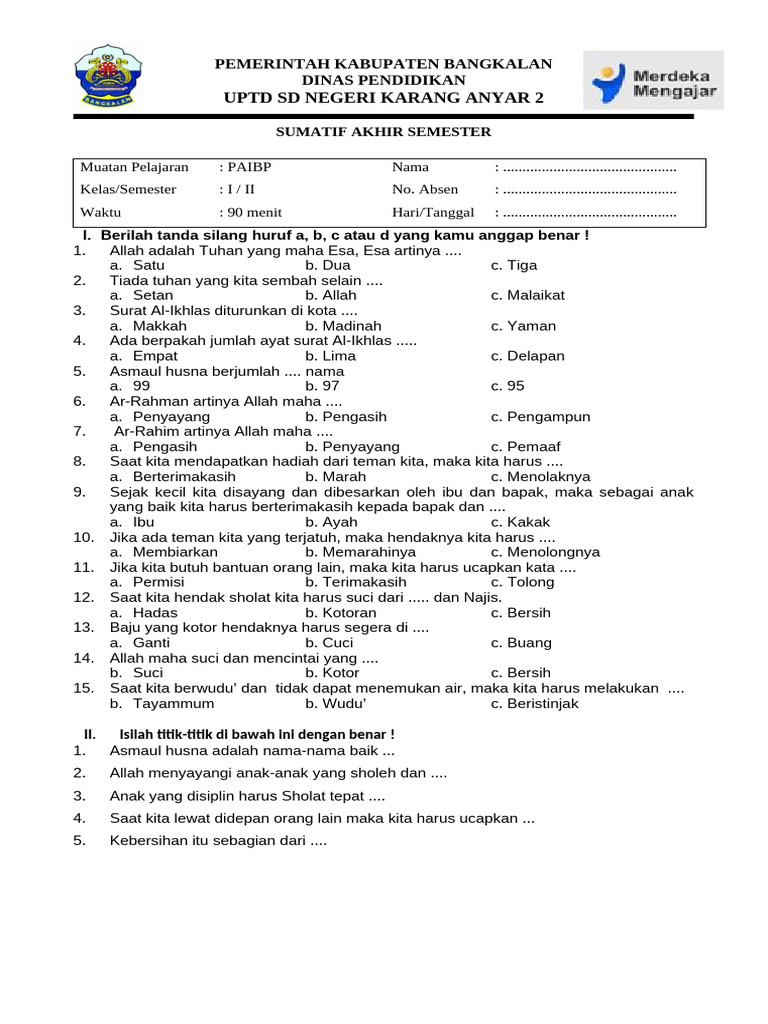 1 Sas Kelas 1smt 2 Pdf