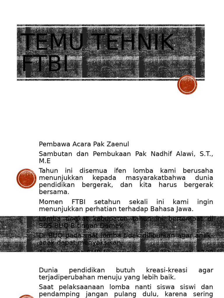 Temu Tehnik Ftbi | PDF