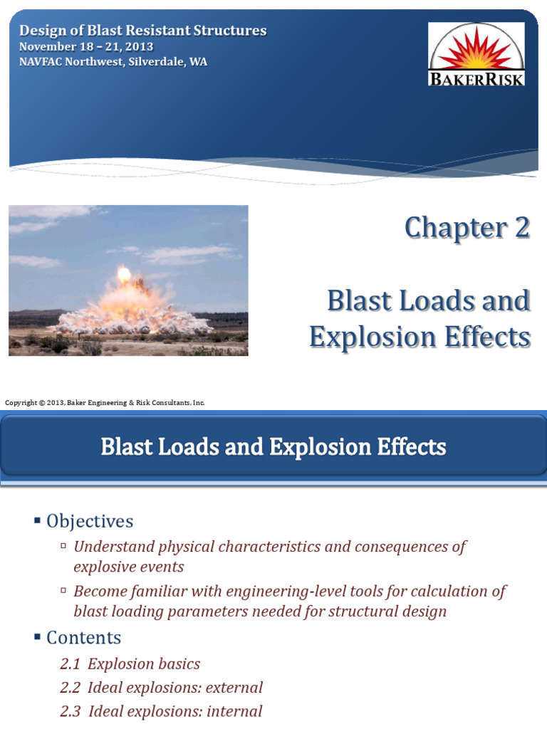 Chapter 2-Blast Loads and Explosion Effects_NAVFACNW_Nov2013 | PDF