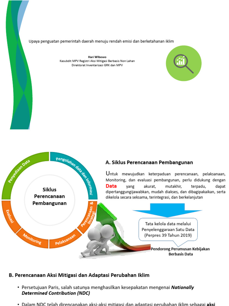 Perencanaan Daerah SRN NDC - POKLIM 3 Maret 2021 | PDF
