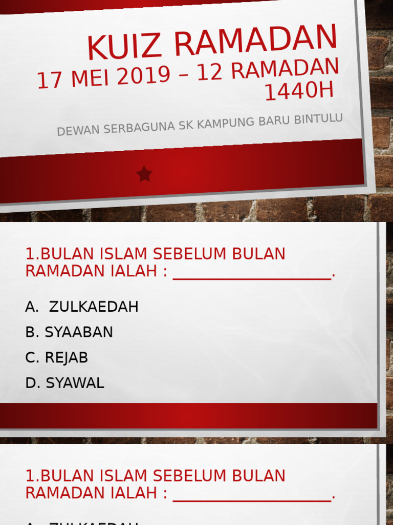 Kuiz Ramadan | PDF