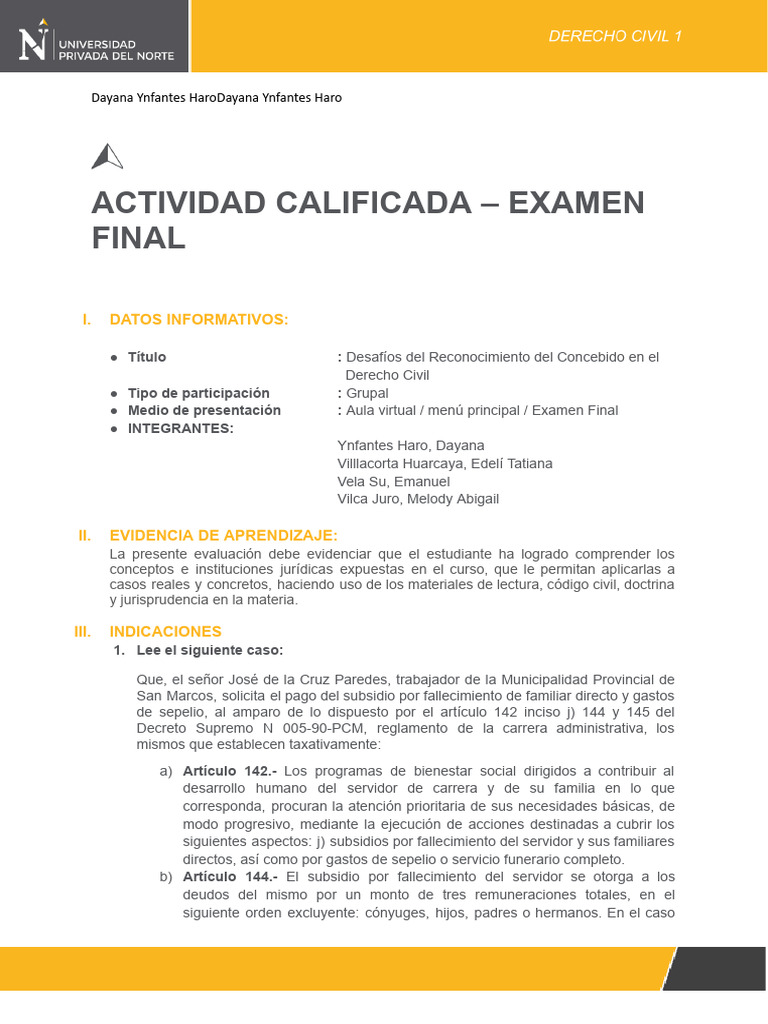 ExF Derecho Civil Villacorta Huarcaya Edelí Tatiana | PDF