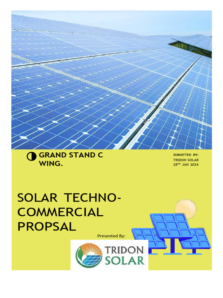 22.5 KW Grand Stand Solar Power Plant Proposal | PDF