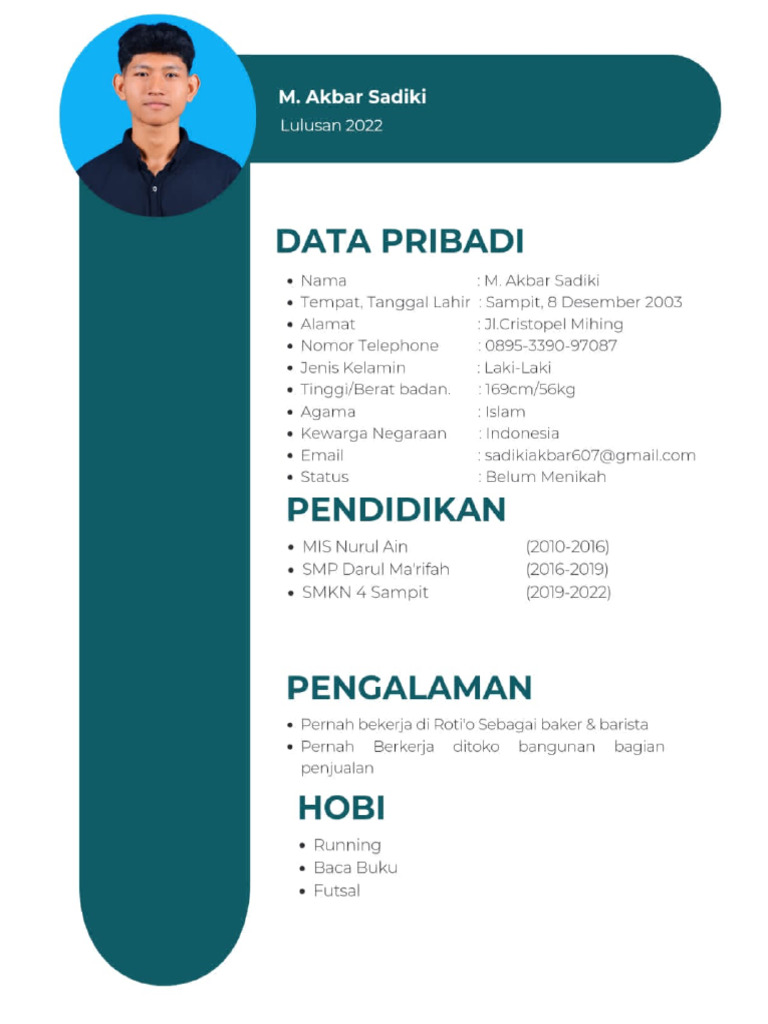 Dokumen CVV - Akbar Sadiki | PDF