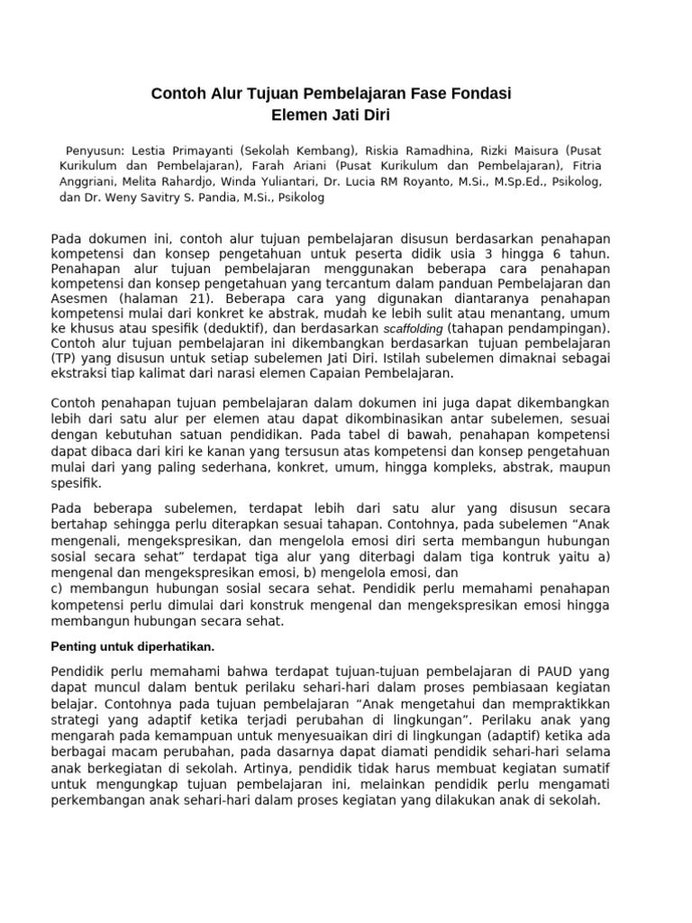 Contoh 2. ATP Jati Diri | PDF