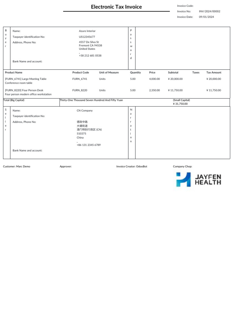 Tax Invoice INV 2024 00002 | PDF