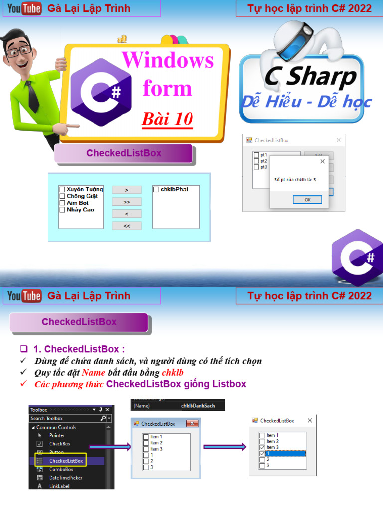 Winform C 2022 Checkedlistbox Winforms C Step By Step For 8182
