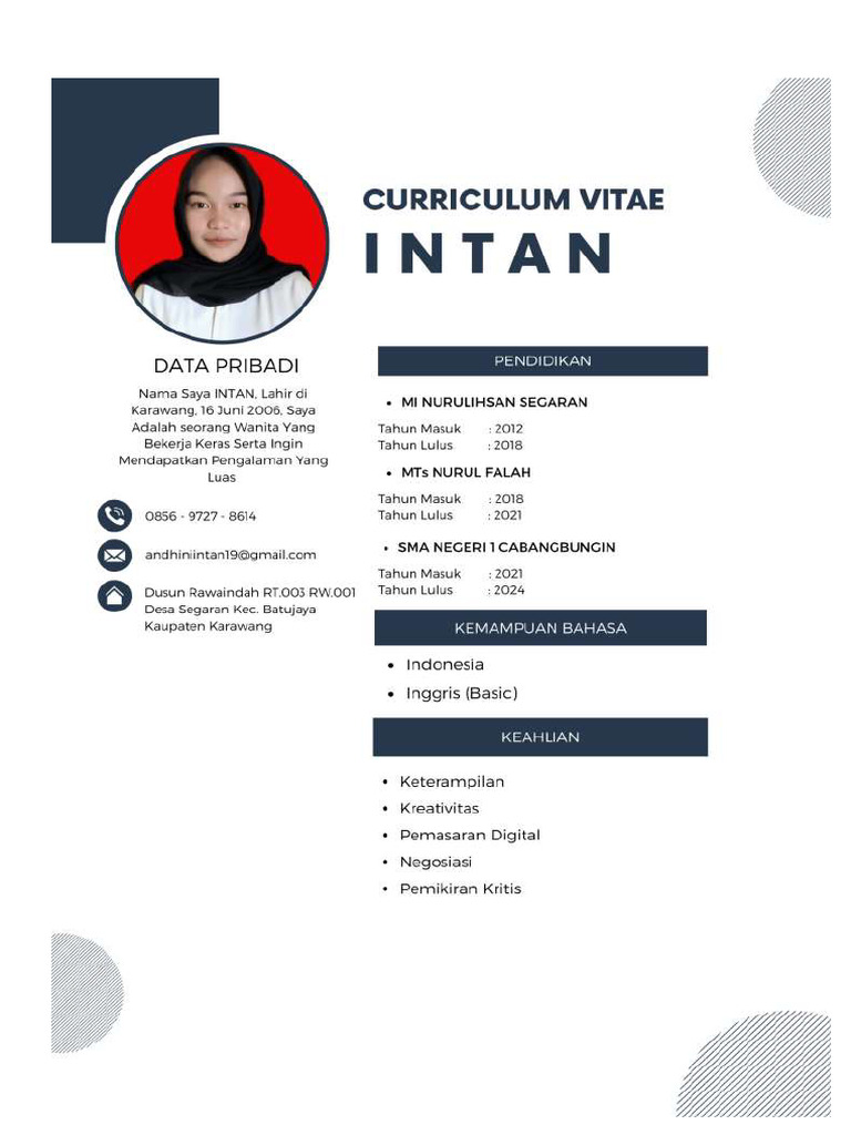 CV Intan | PDF