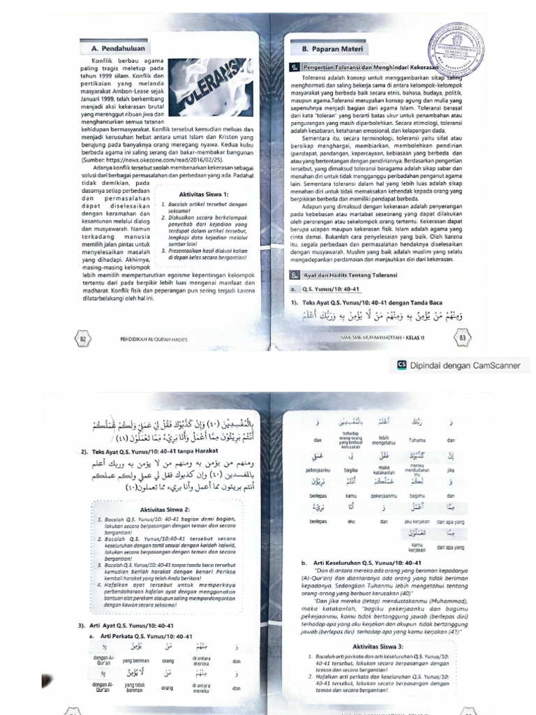 Bab 3 Quran Hadis Kelas Xi | PDF