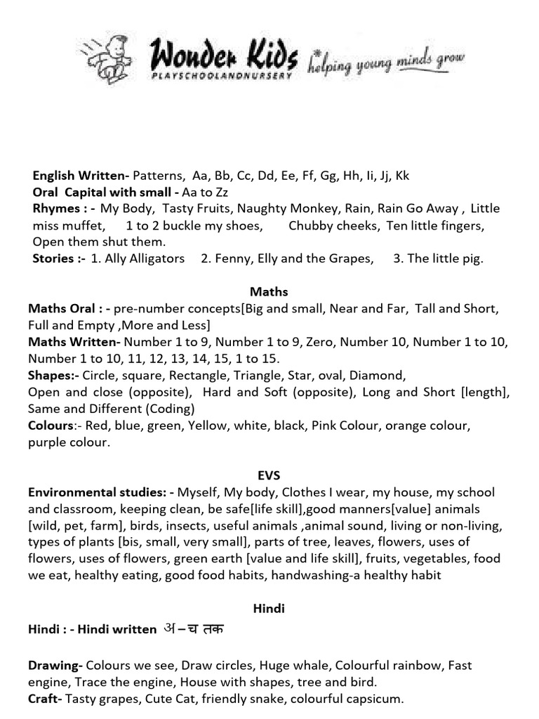Jr. KG 1 Trem Portion Paper 24 | PDF