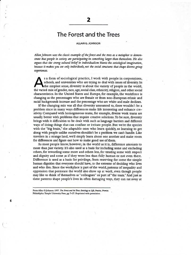 Johnson - Forest and The Trees | PDF