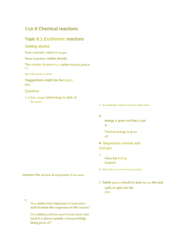 Grade 7 - Unit 8 - Coursebook Answers | PDF