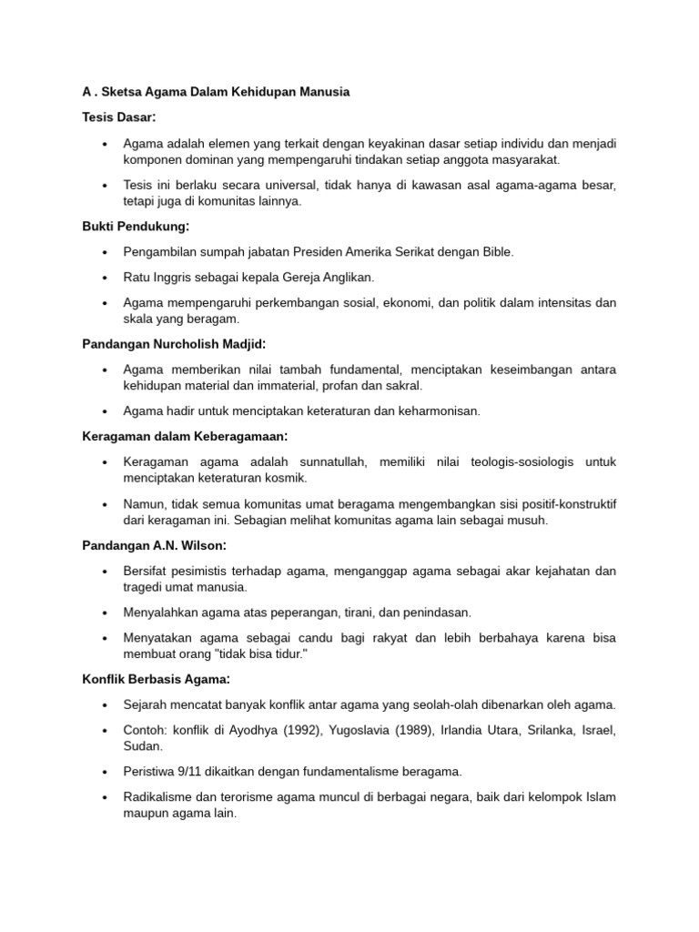 Resume KB 1 Moderasi Beragama | PDF
