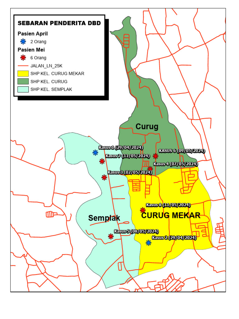 Peta DBD Puskesmas Semplak April-Mei | PDF