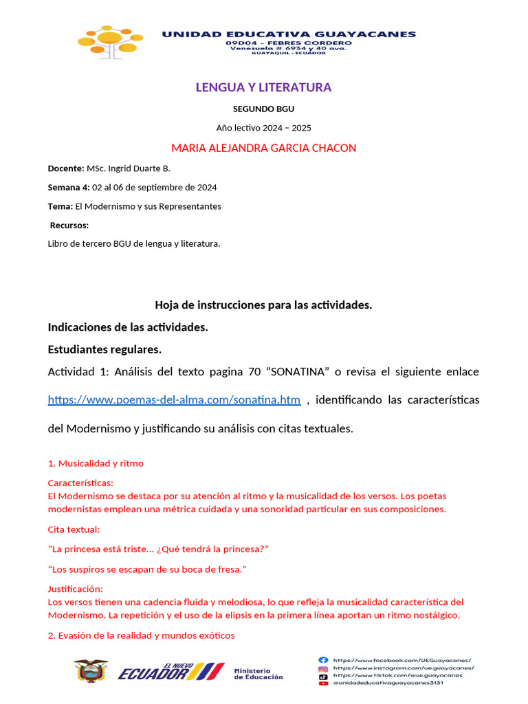 Actividad t2 Semana 4 Lyl 2bgu | PDF