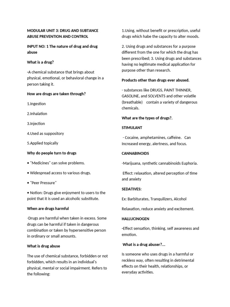 National Drug Situation | PDF