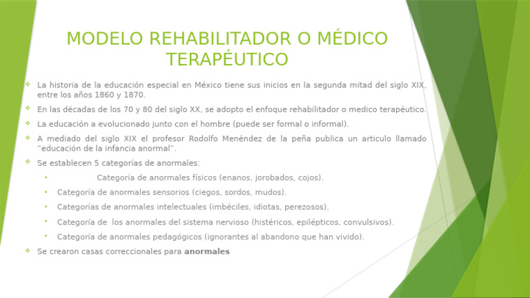 MODELO REHABILITADOR O MÉDICO TERAPÉUTICO | PDF