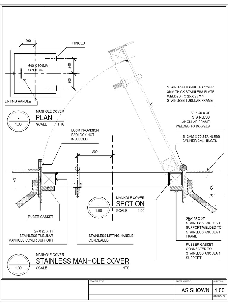 600x600 SS Manhole Cover-Layout1 | PDF