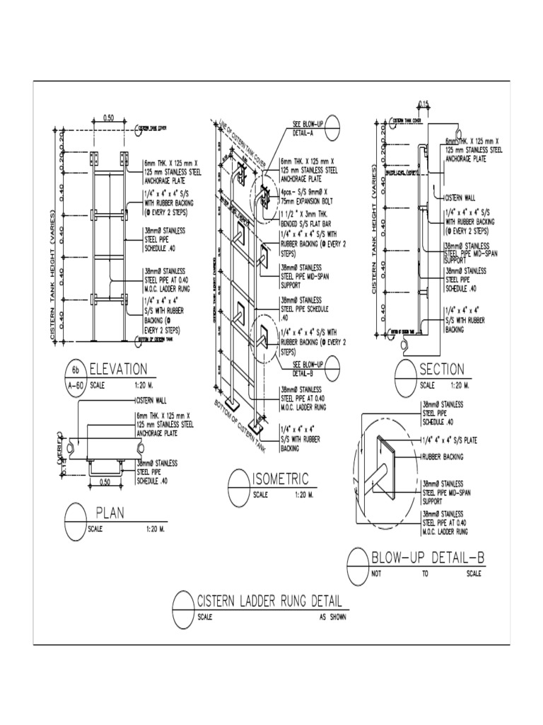 Cistern Ladder Rung Details | PDF