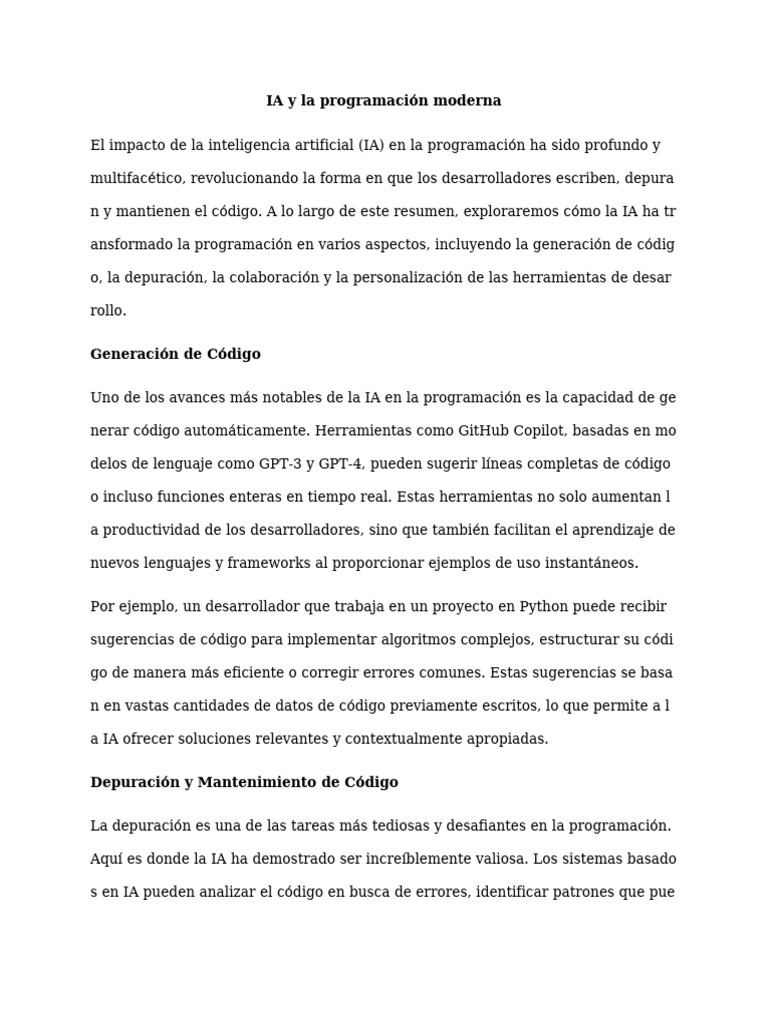 Ia y La Programacion Moderna | PDF