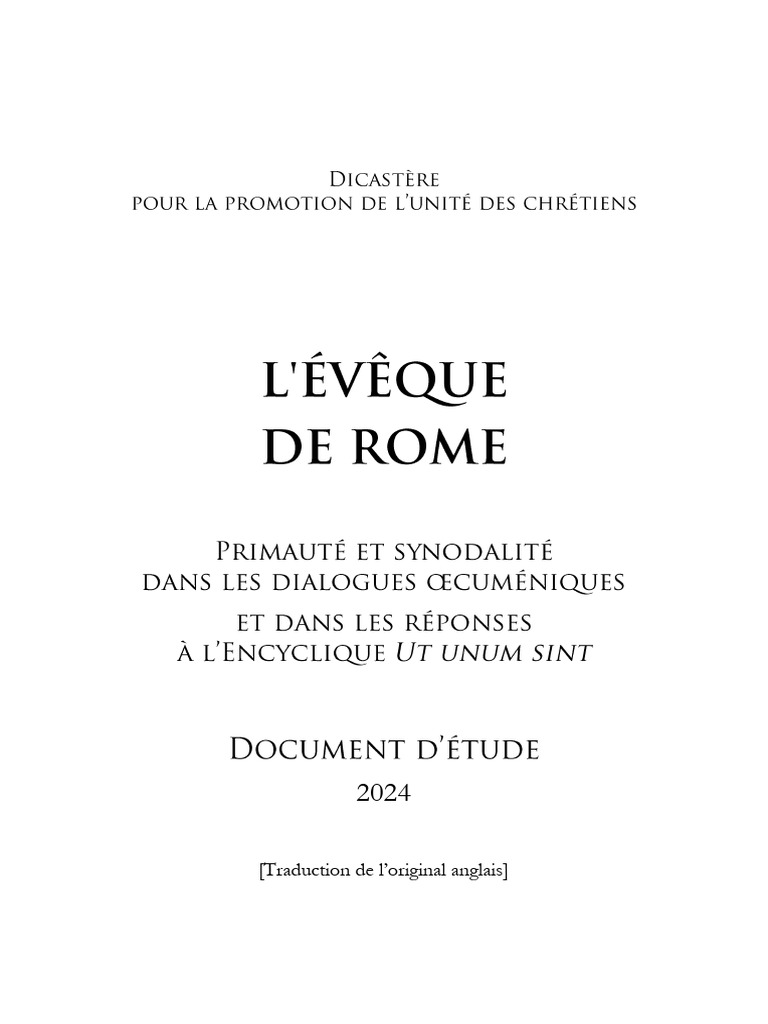 L Eveque de Rome | PDF
