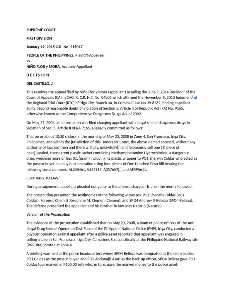 January 19, 2018 G.R. No. 216017 | PDF | Appeal | Judgment (Law)