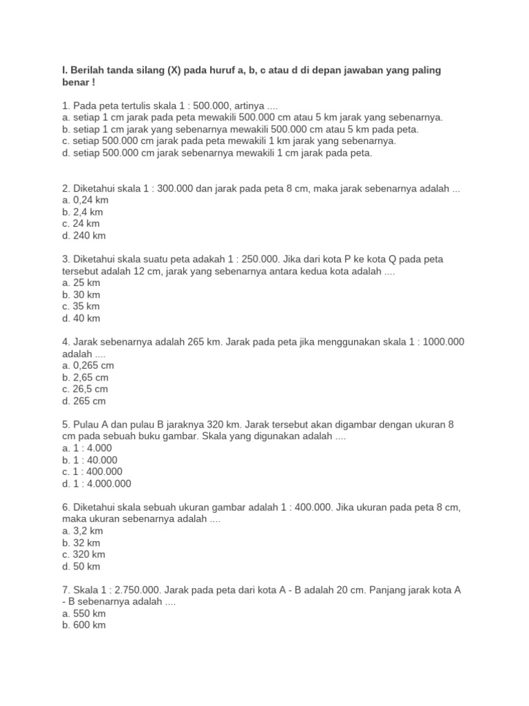 Soal - Soal Skala | PDF